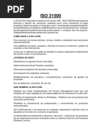 Norma ISO 21500 | PDF | Gestión de proyectos | Organización ...
