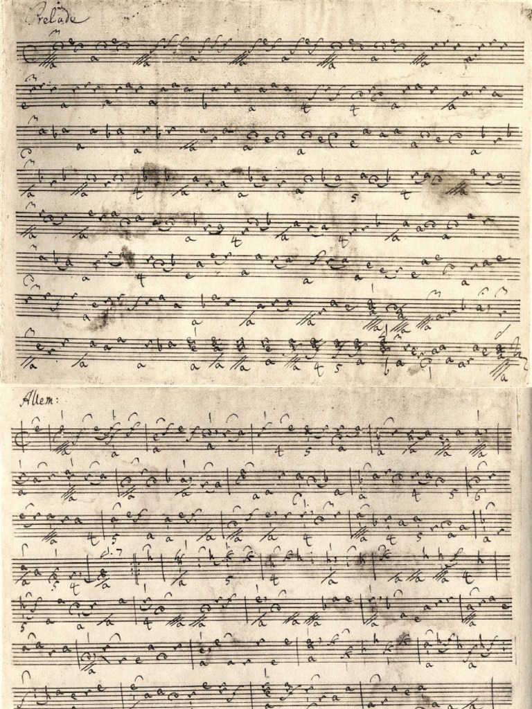 Silvius Leopold Weiss - MS Dresde - Sonata 34 - D Minor | PDF