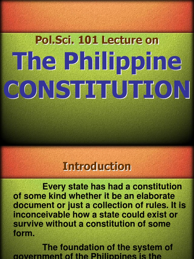 Overview of the Philippine Constitution | PDF | Constitution ...