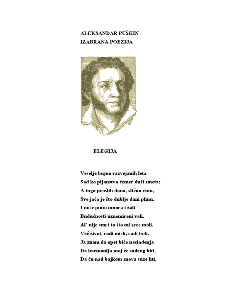 Aleksandar Sergejevic Puskin - Poezija PDF | PDF