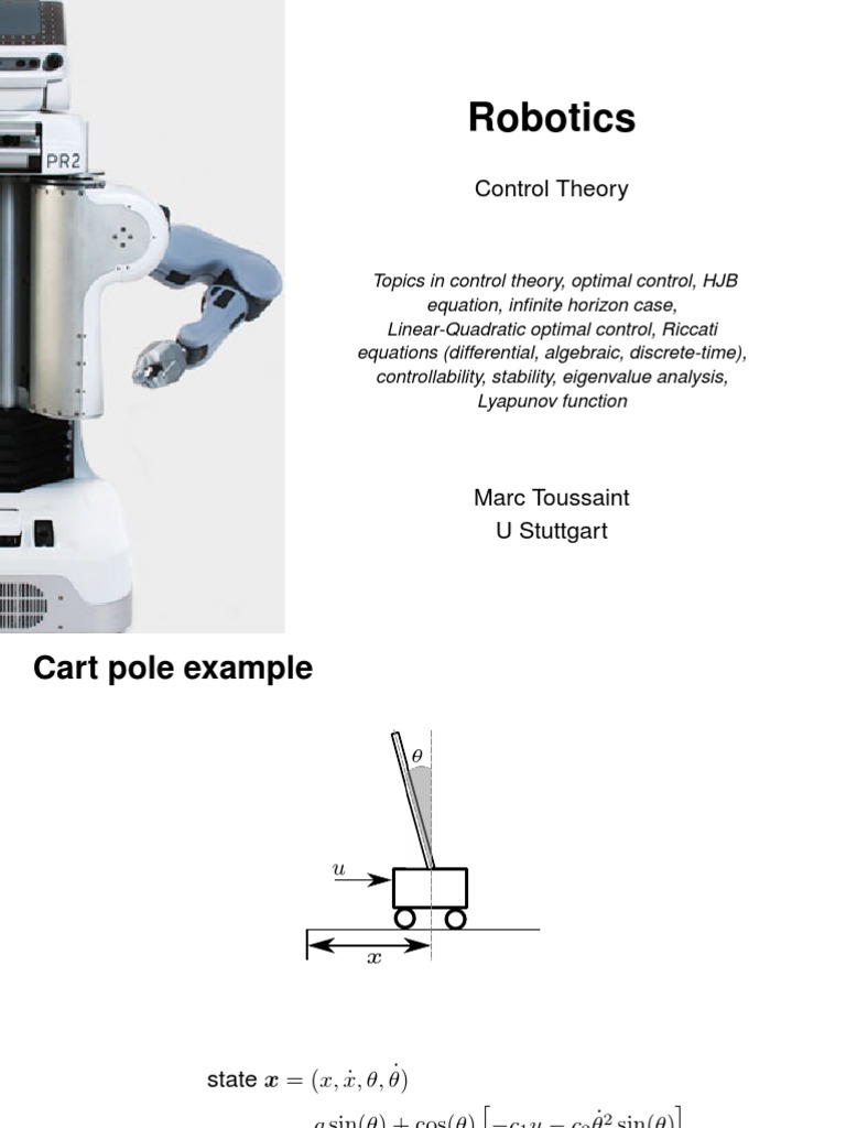 Robotics: Control Theory | PDF | Stability Theory | Optimal Control