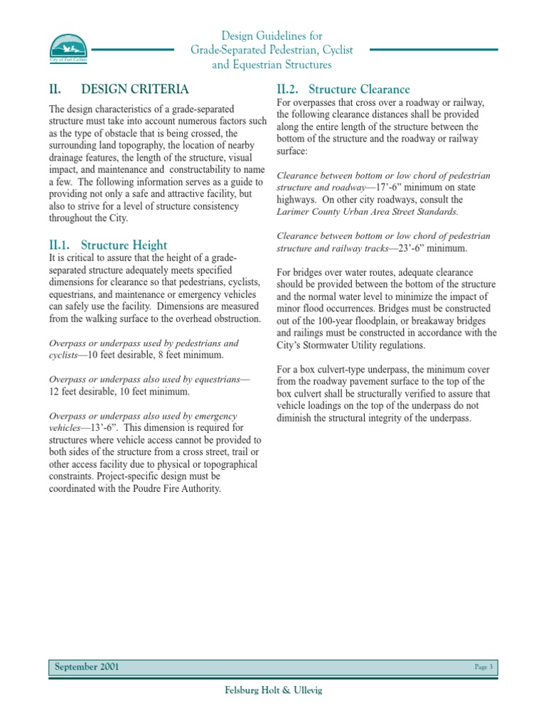 Design Guidelines for Grade-Separated Structures | PDF | Lighting | Trail