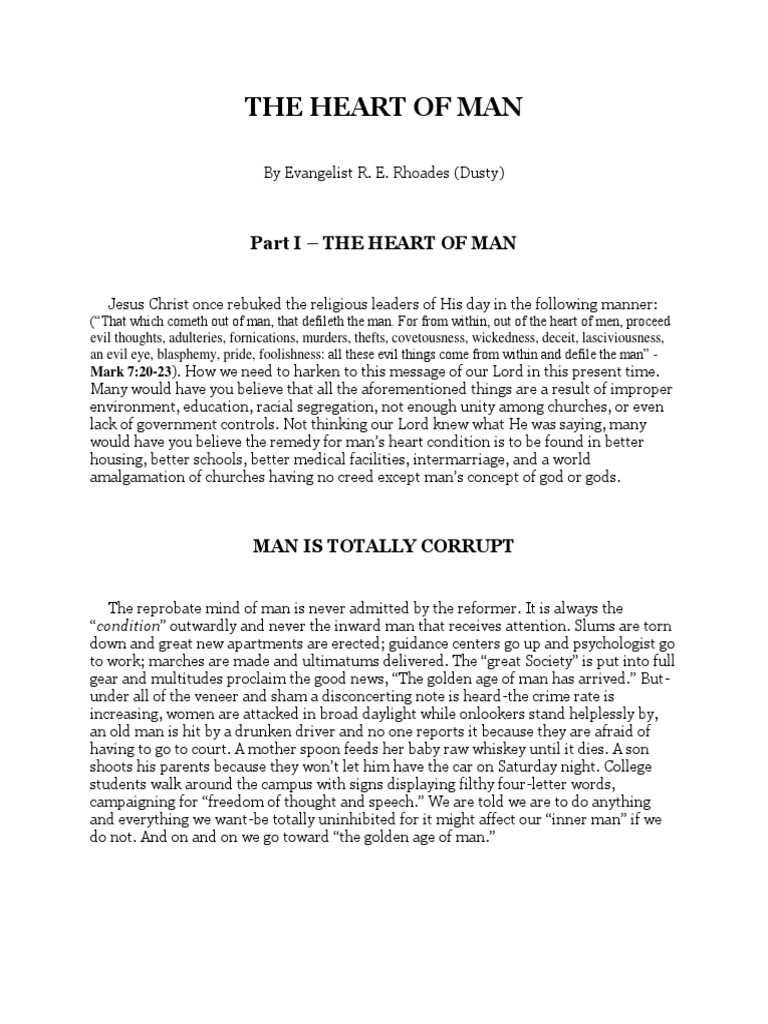 The Heart of Man | PDF | God In Christianity | Salvation