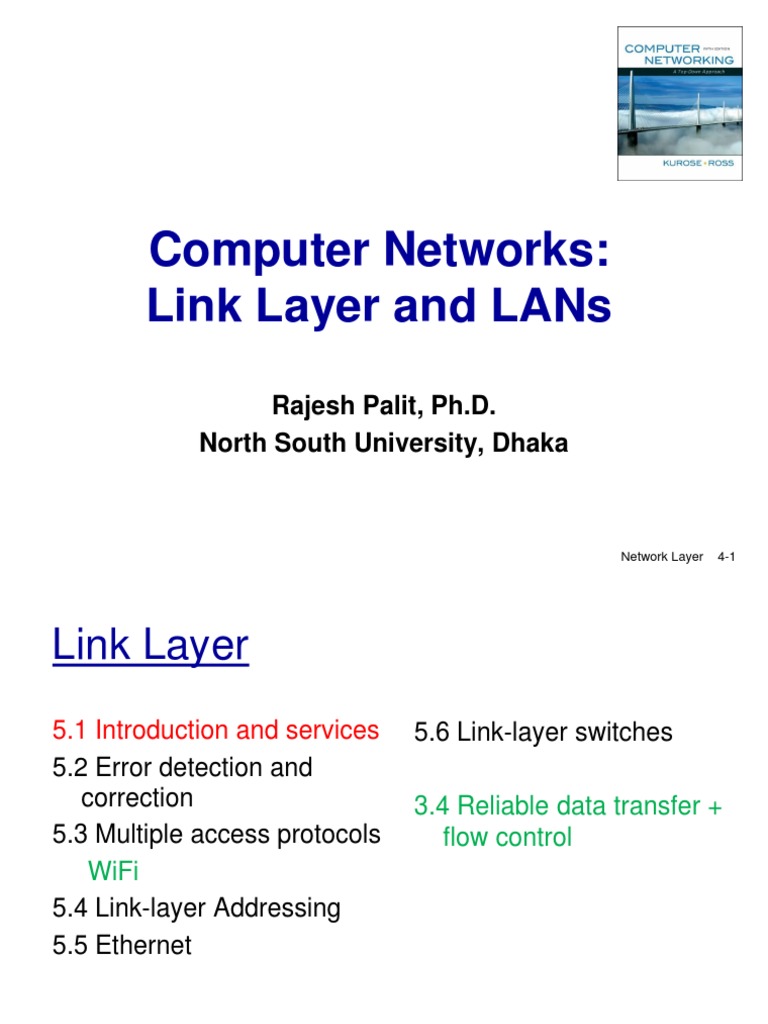 Computer Networks: Link Layer and Lans: Rajesh Palit, Ph.D. North South University, Dhaka | PDF ...