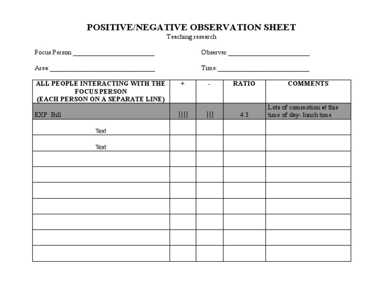 3 Positive-Negative Observation | PDF