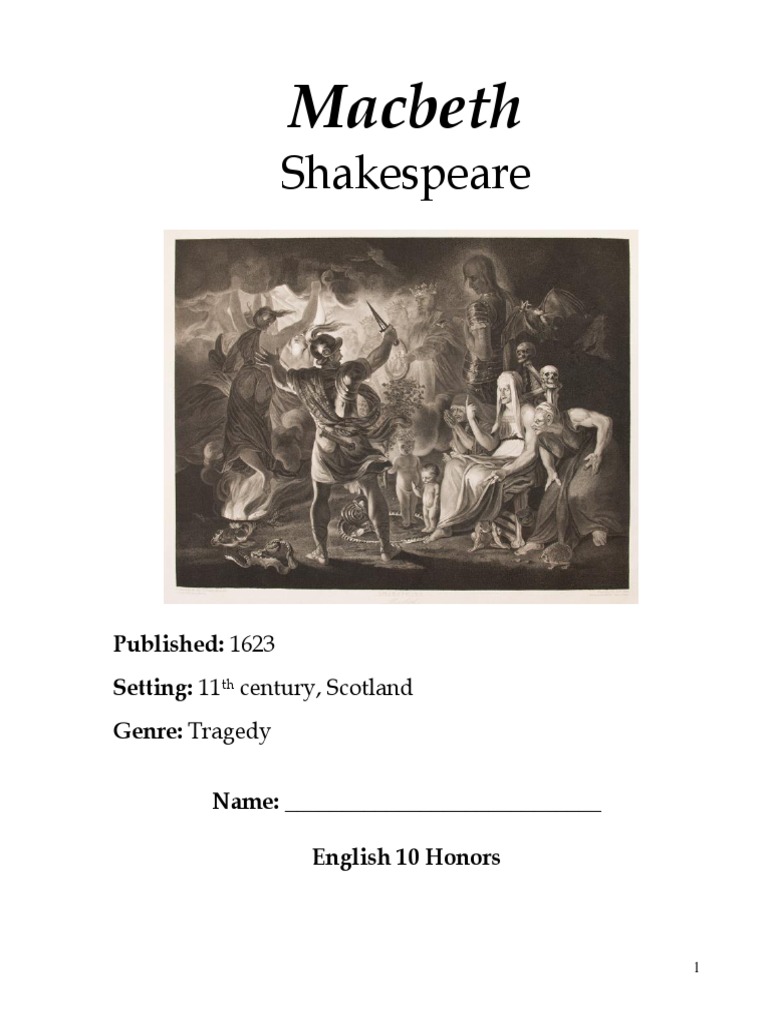 Macbeth Packet 2017-2018 | PDF | Macbeth | Tragedy