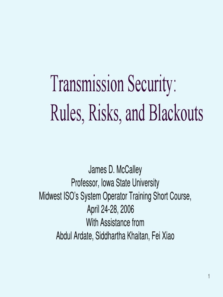 Transmission Security | PDF | Risk | Hazards