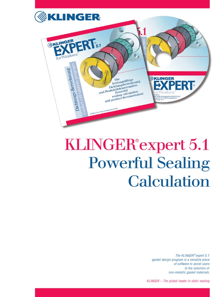 KLINGER Expert 5.1: Powerful Sealing Calculation | PDF | Stress (Mechanics) | Screw