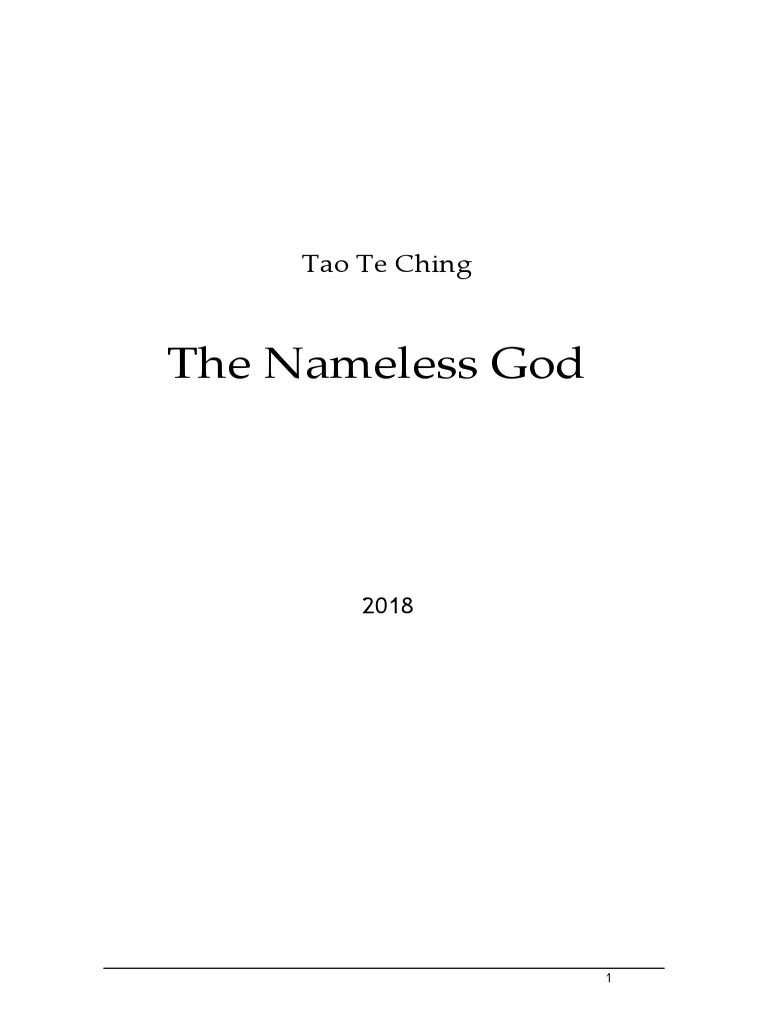 The Nameless God | PDF | Good And Evil | Wisdom