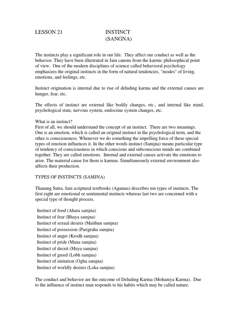 Understanding Instincts: An Analysis of the Origins, Types, and Effects ...