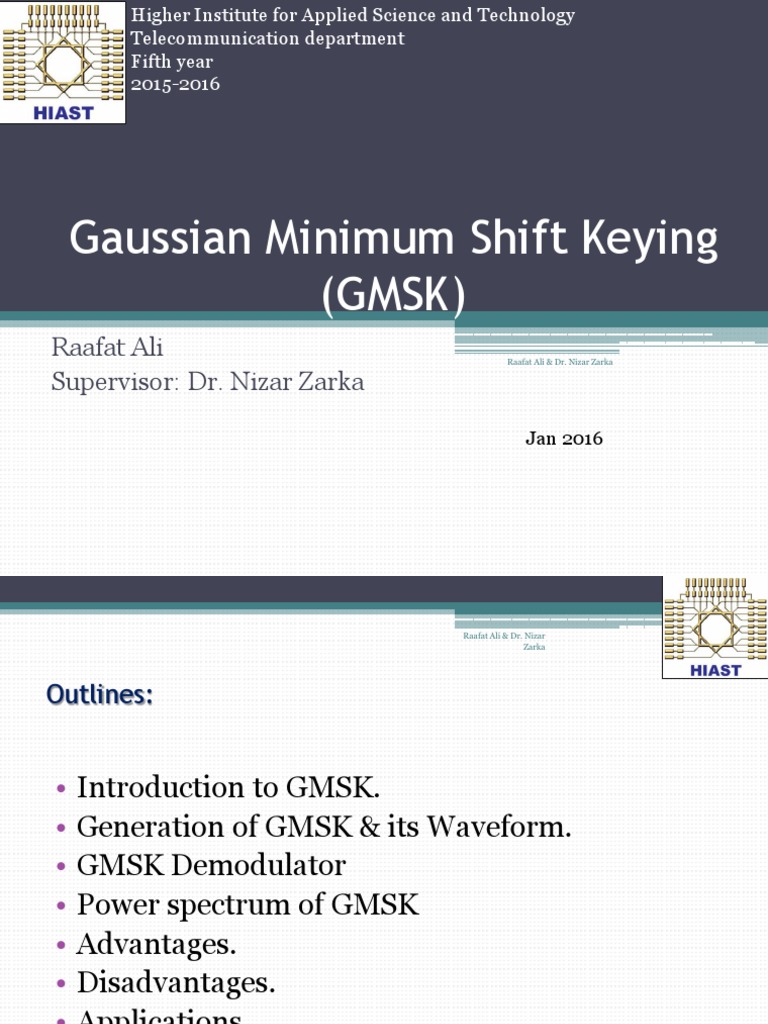 GMSK | Modulation | Radio