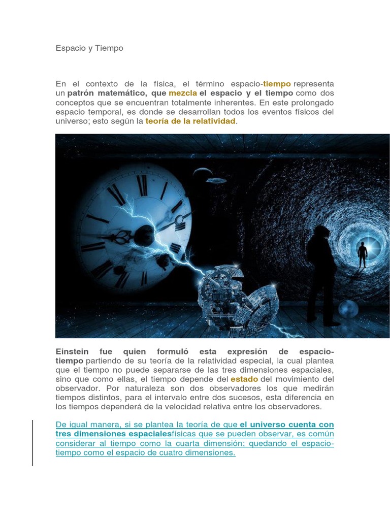 Espacio y Tiempo | PDF | Tiempo espacial | Espacio