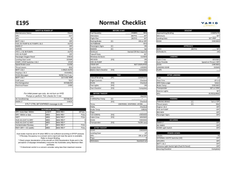 E195 - Normal Checklist v1.2