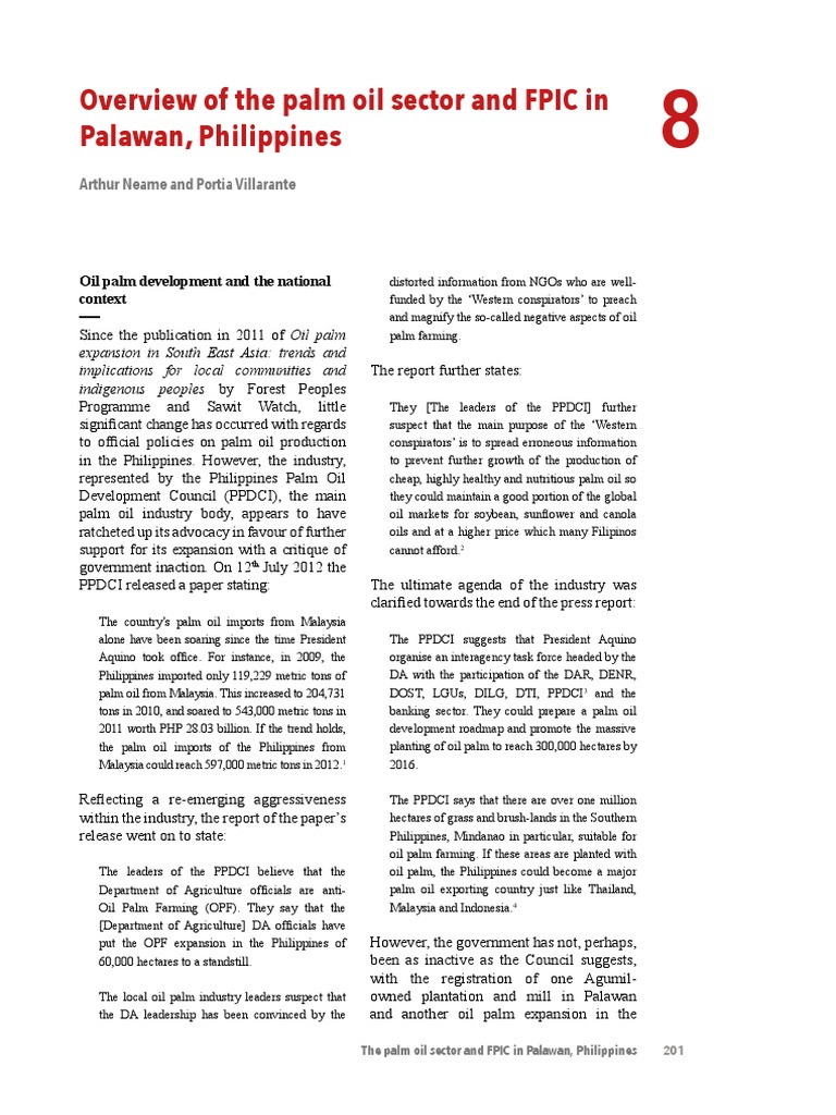 Palawan Oil Palm Overview PDF | PDF | Palm Oil | Business
