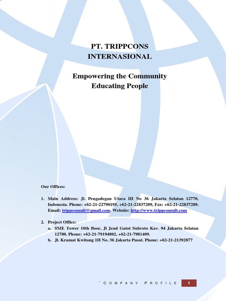 Company Profile Trippcons New | PDF | Internal Audit | Capacity Building