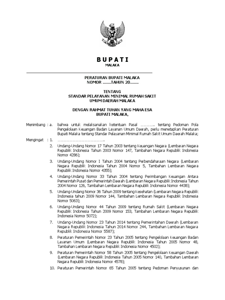 Contoh Draft Perbup | PDF