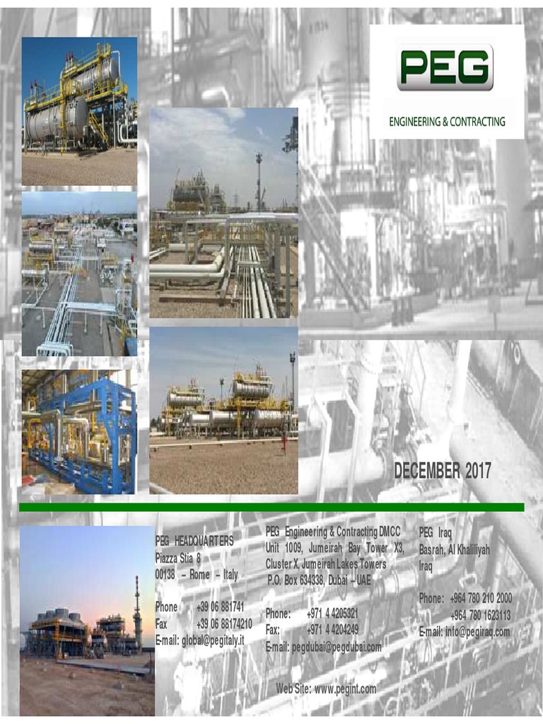 PEG Engineering & Contracting Overview | PDF | Petroleum | Natural Gas