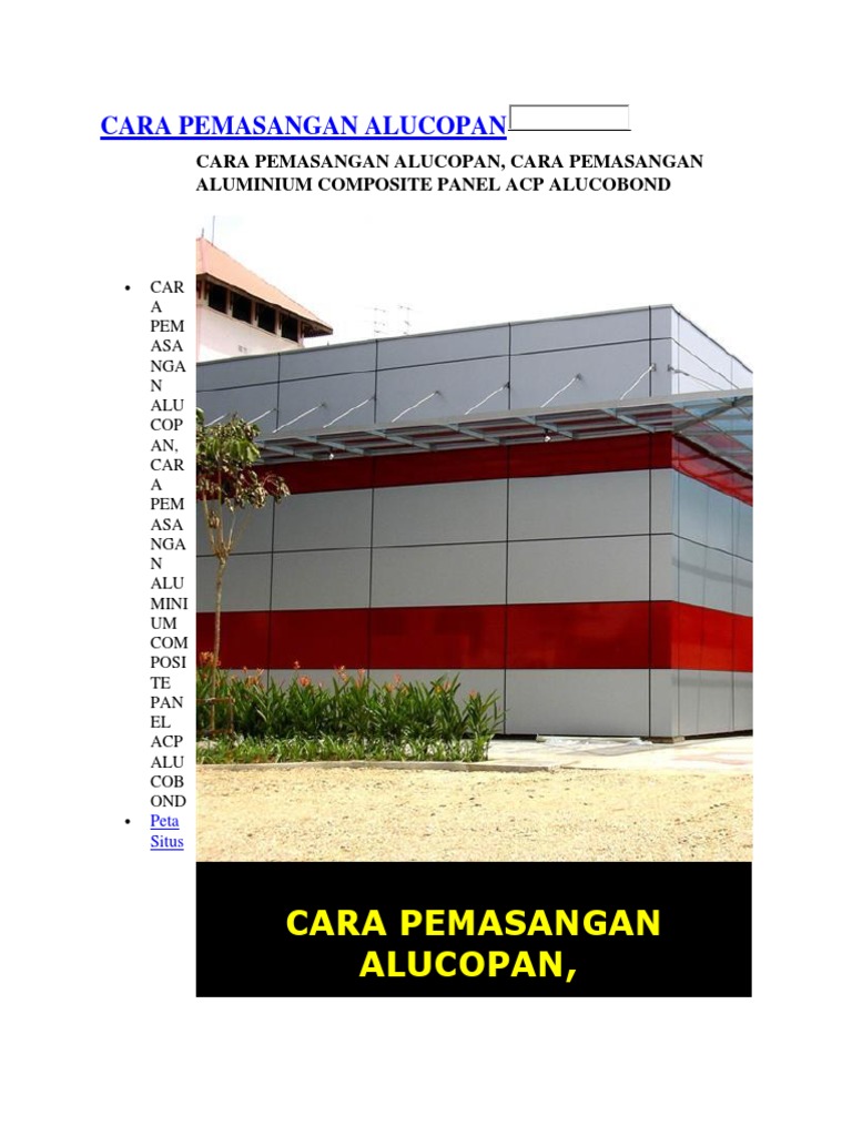 Acp & Kombinasi Kaca | PDF