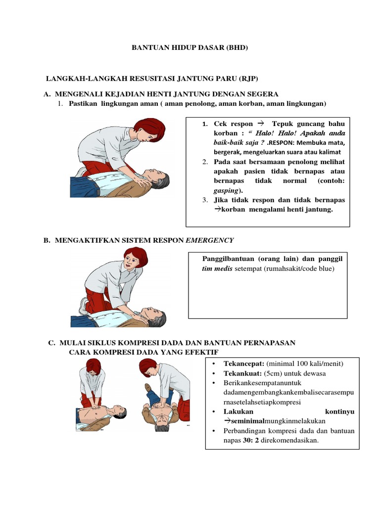 Langkah-langkah Bantuan Hidup Dasar | PDF
