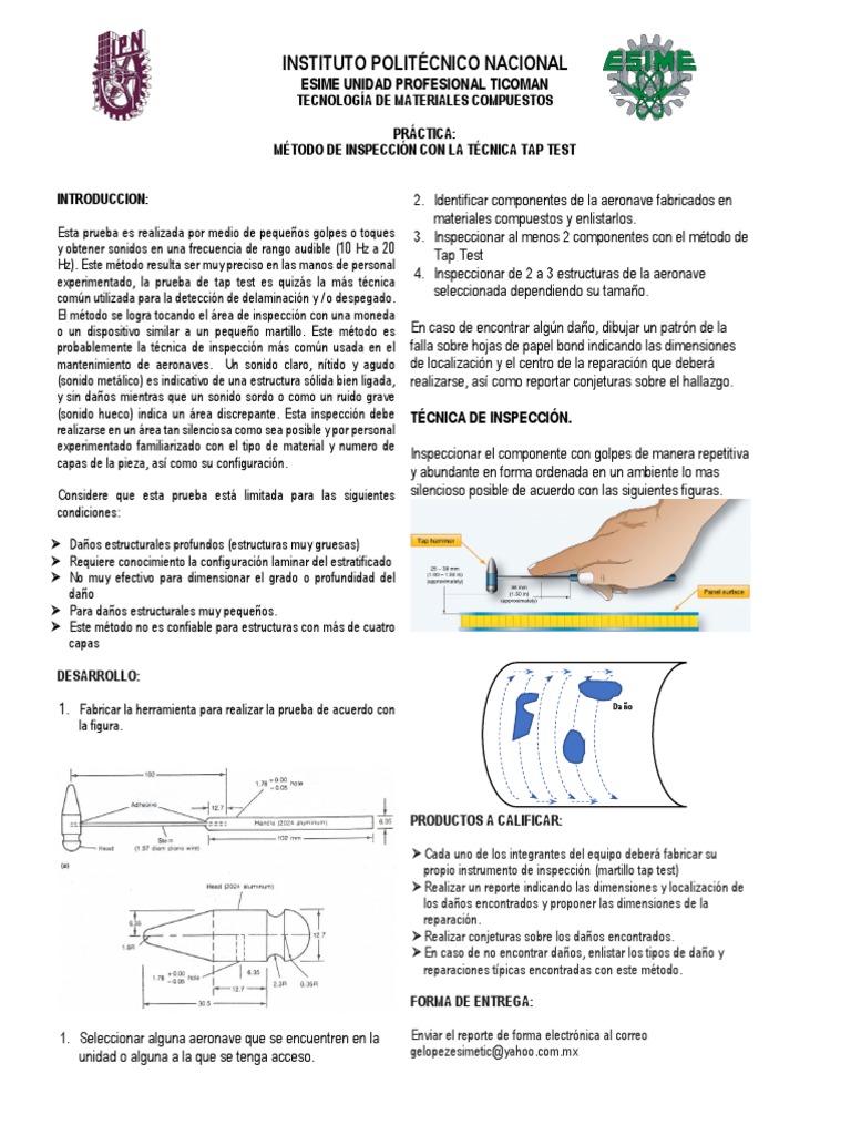 Practica 2 Departamental Tap Test | PDF | Sound | Composite Material