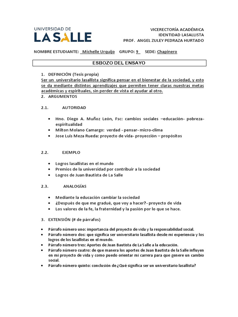 Formato Esbozo | PDF