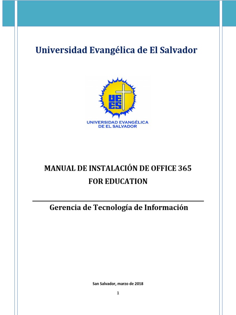 Manual de Instalación de Office 365 | PDF | Microsoft Office | Oficina 365