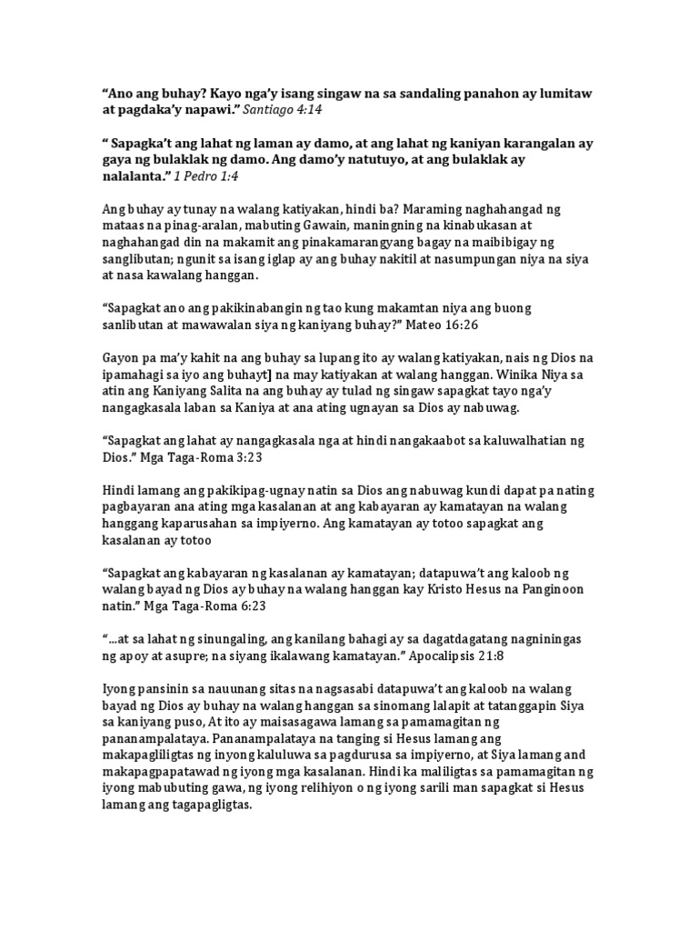 Ano Ang Iyong Buhay | PDF