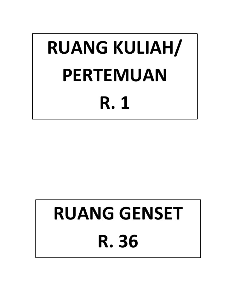 Label Ruangan Prodi | PDF
