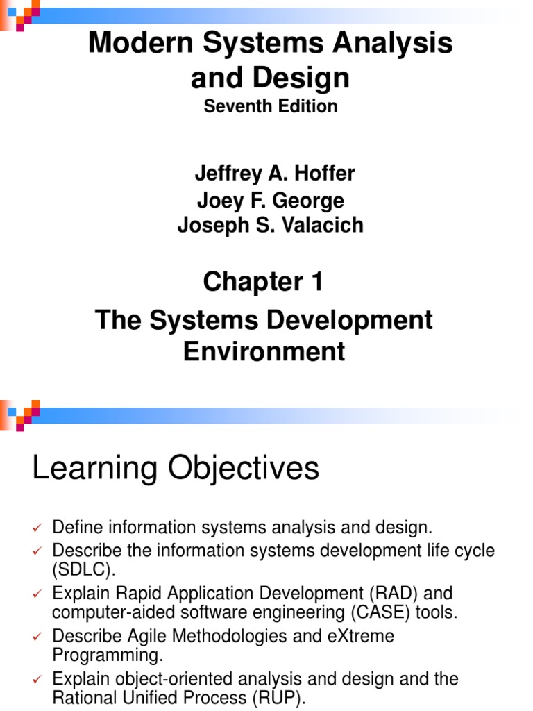 Modern Systems Analysis and Design: The Systems Development Environment ...
