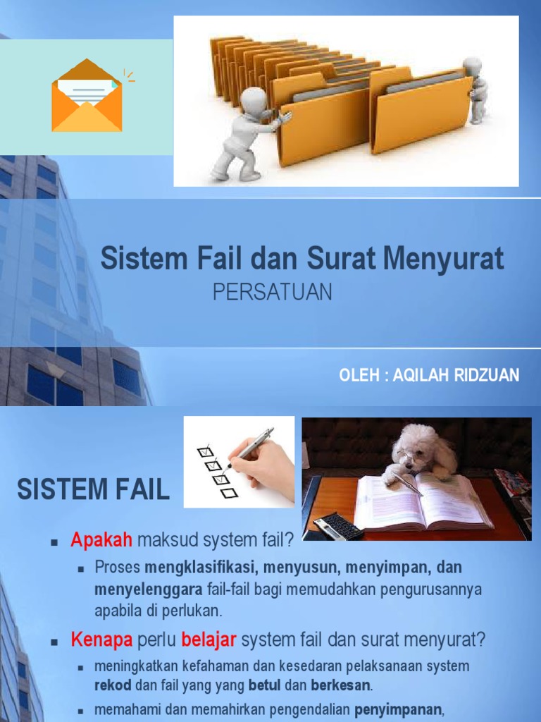 Aqilah Sistem Fail Dan Surat Menyurat | PDF | Karier & Perkembangan ...