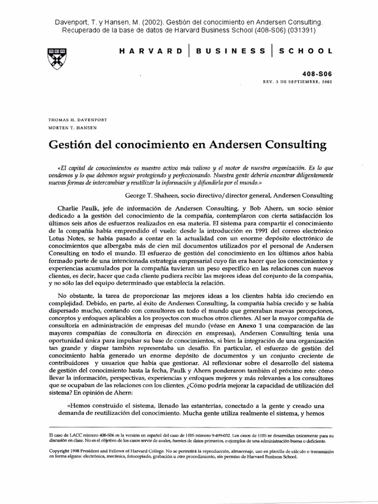 Caso Andersen Consulting | PDF