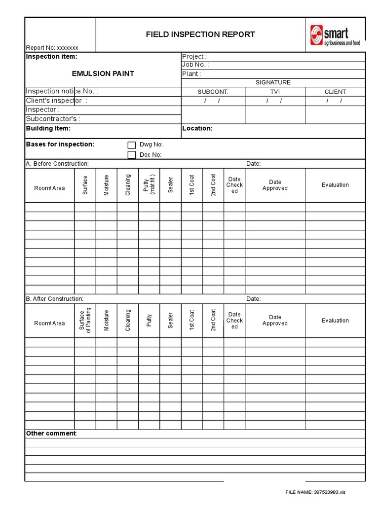 Emulsion Paint Checklist | PDF | Nature | Business