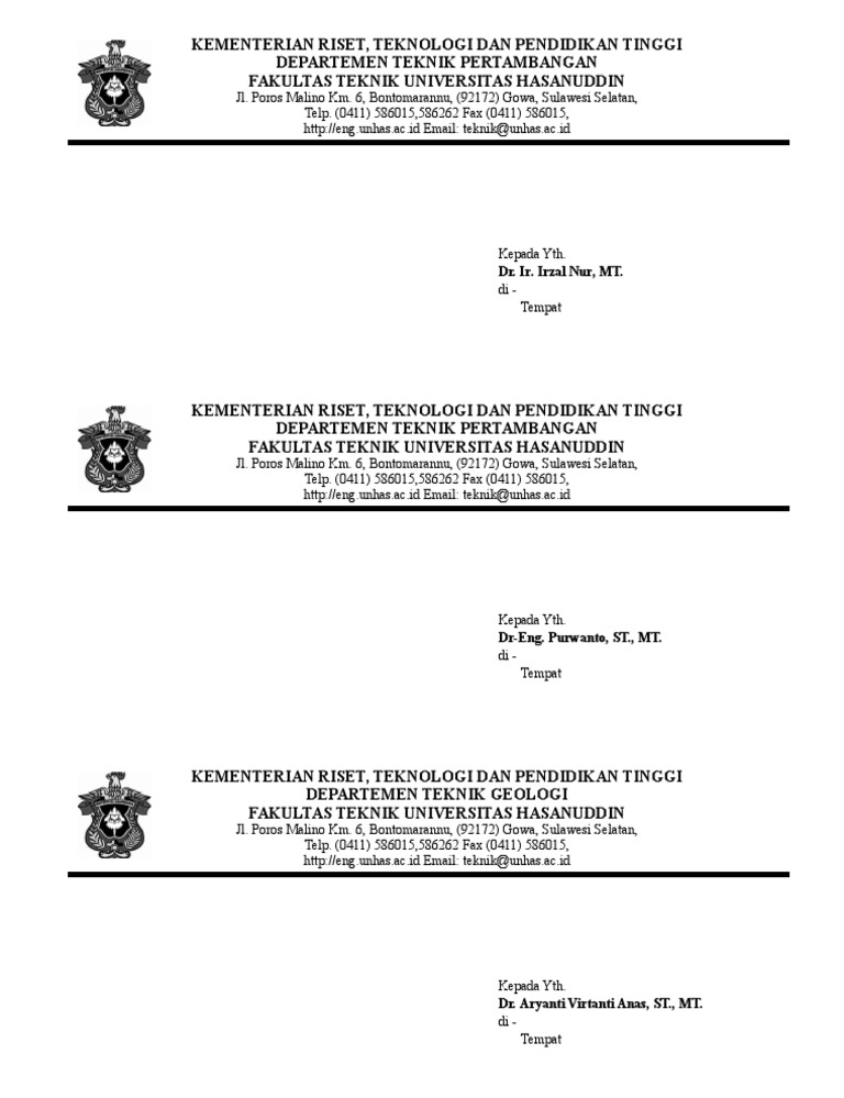 Surat Amplop Putih Fix | PDF