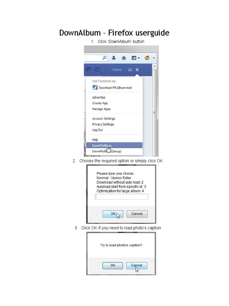 DownAlbum - Firefox Userguide | PDF