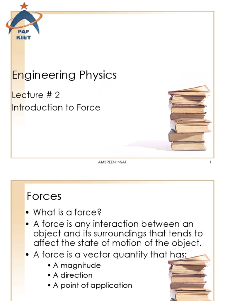 Lecture 2 Introduction To Force Pdf Euclidean Vector Cartesian Coordinate System