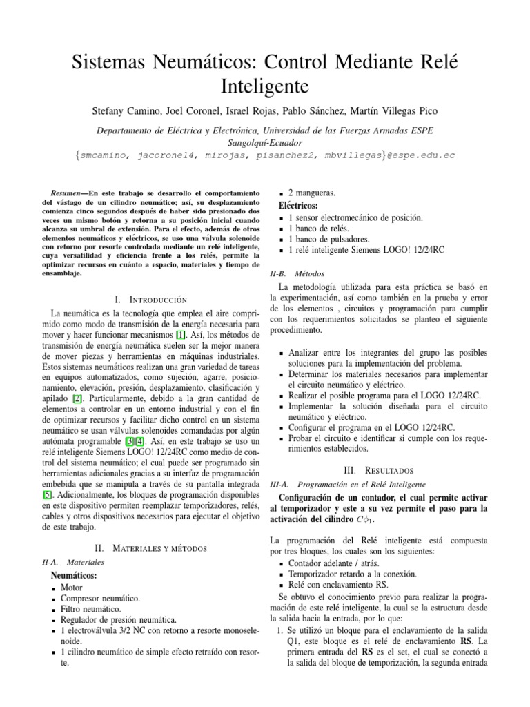 Electrofluidos Sistemas Neumaticos | PDF | Neumática | Relé