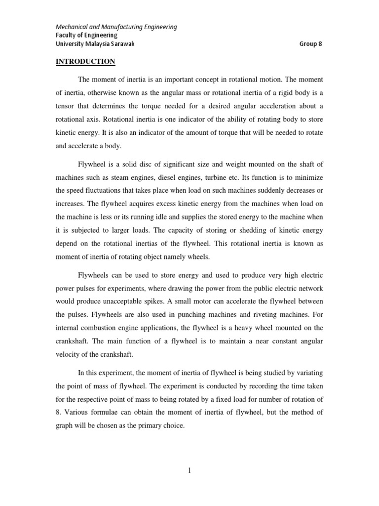 Experiment M4 | PDF | Rotation Around A Fixed Axis | Inertia