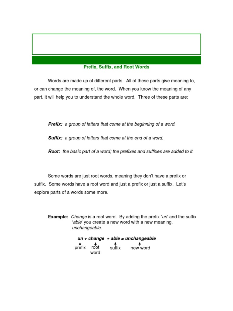 Prefixes Suffixes Questions | PDF | Word | Human