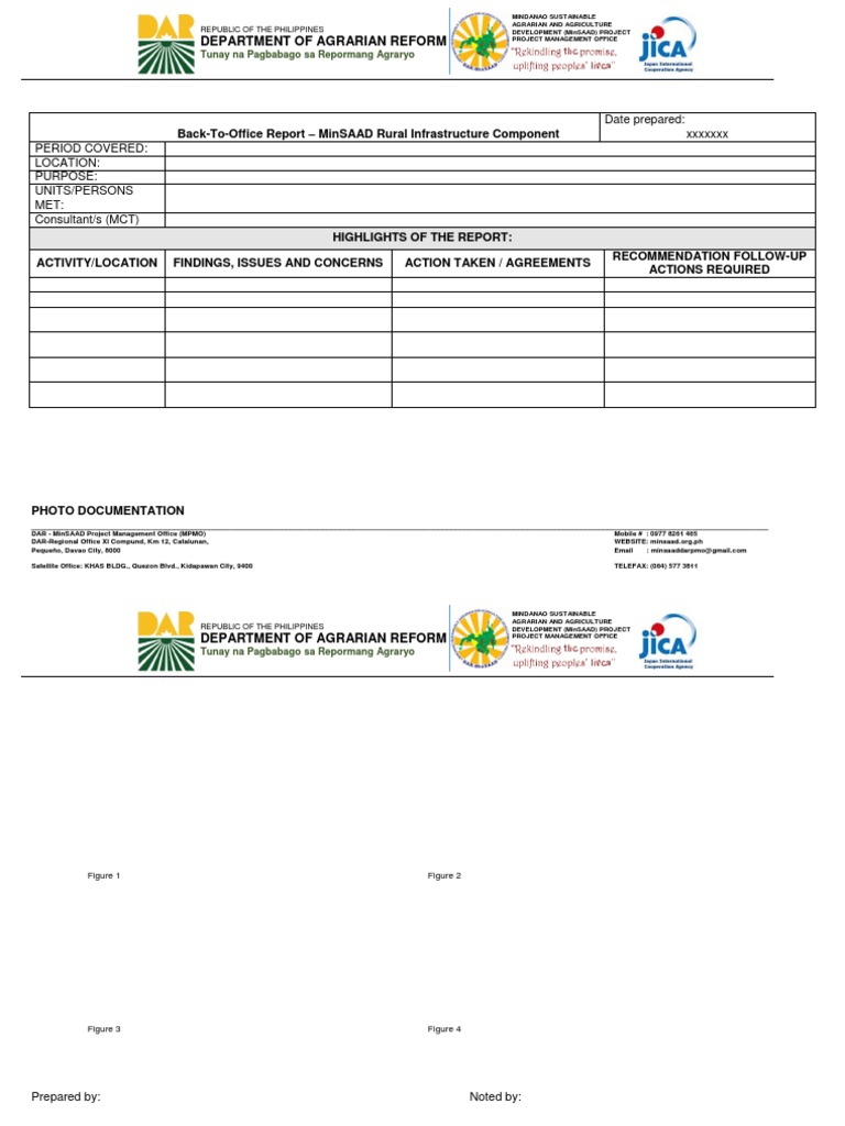 Back To Office Report - Template For Infra | PDF | Business