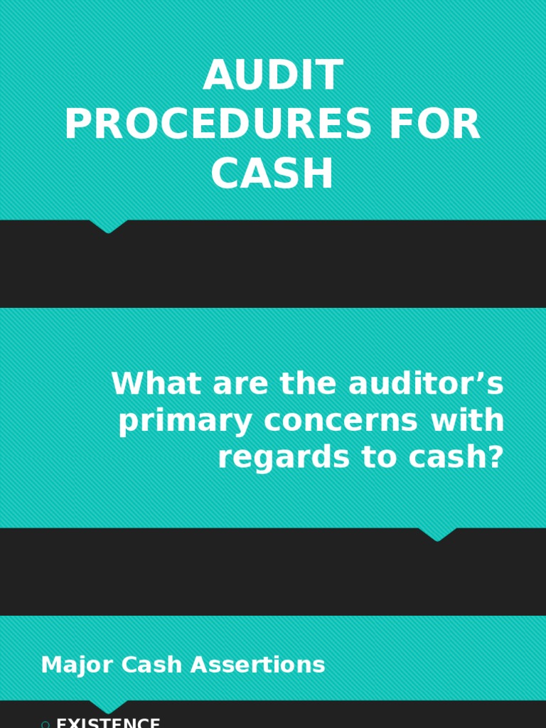 Cash Audit Procedures and Kiting Detection | PDF | Cheque | Audit