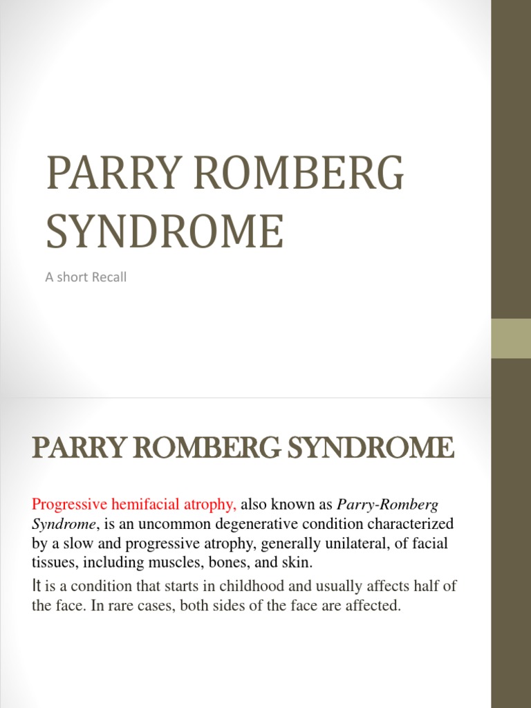 Parry Romberg Syndrome | PDF