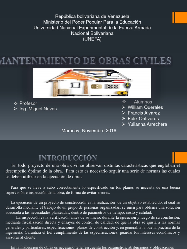 Mantenimiento de Obras | PDF | Revestimiento | Calidad (comercial)