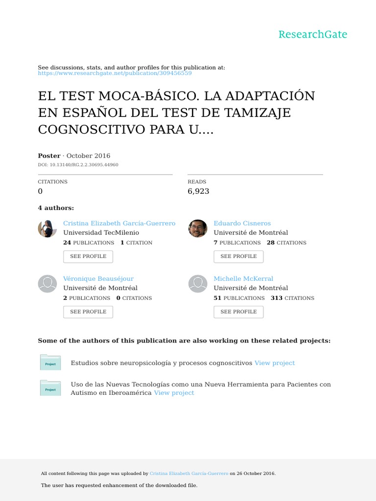 Moca Basic o Final | PDF | Behavioural Sciences | Neuroscience