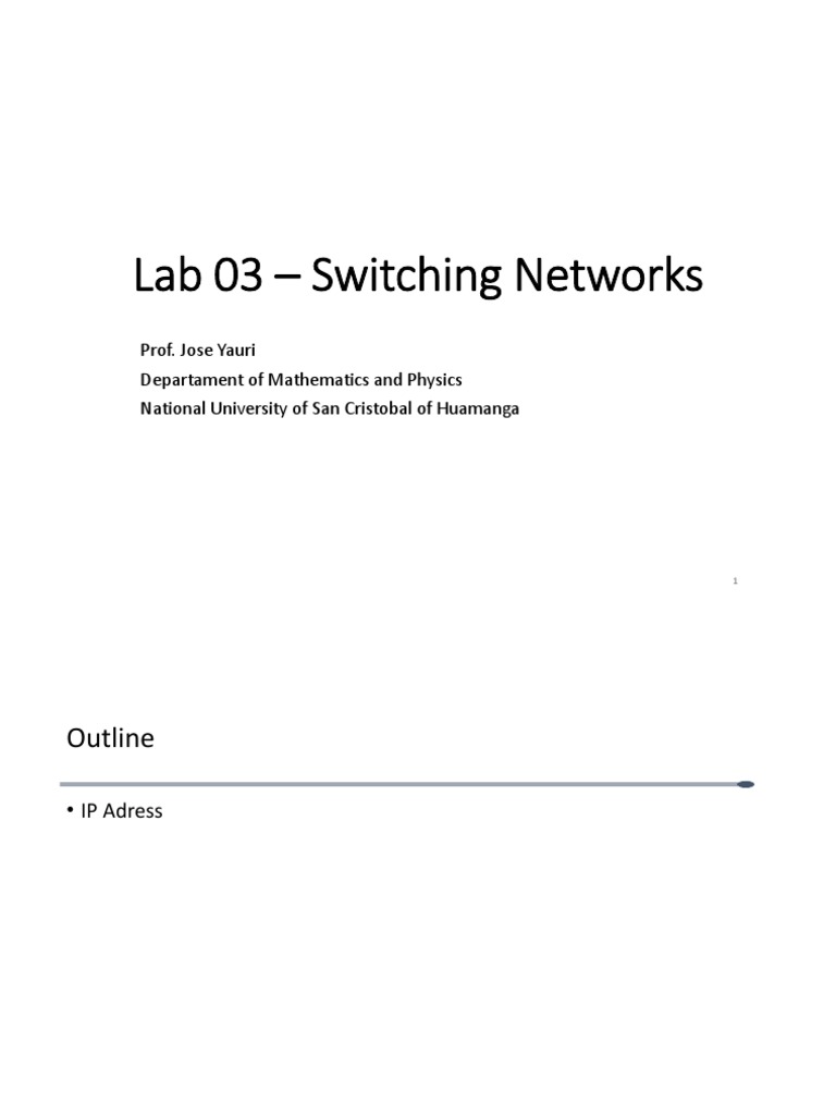 Networking - Lab 03 | PDF
