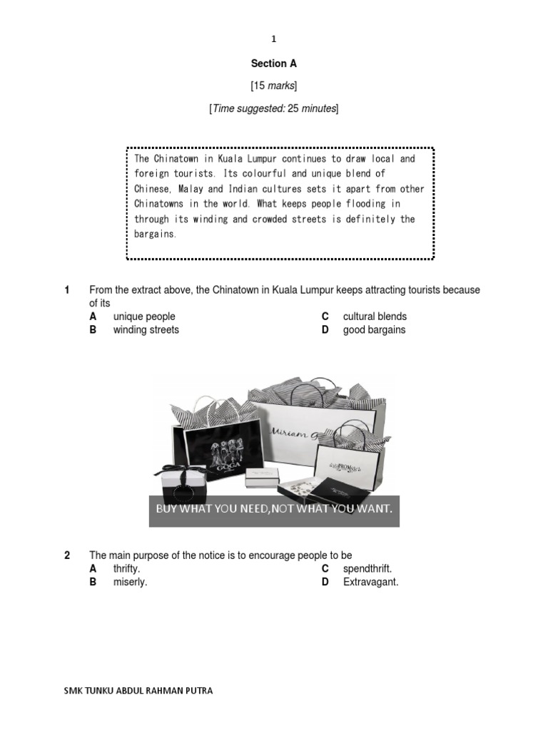 2017 Form 4 Year End Paper | PDF | Malaysia | Waste