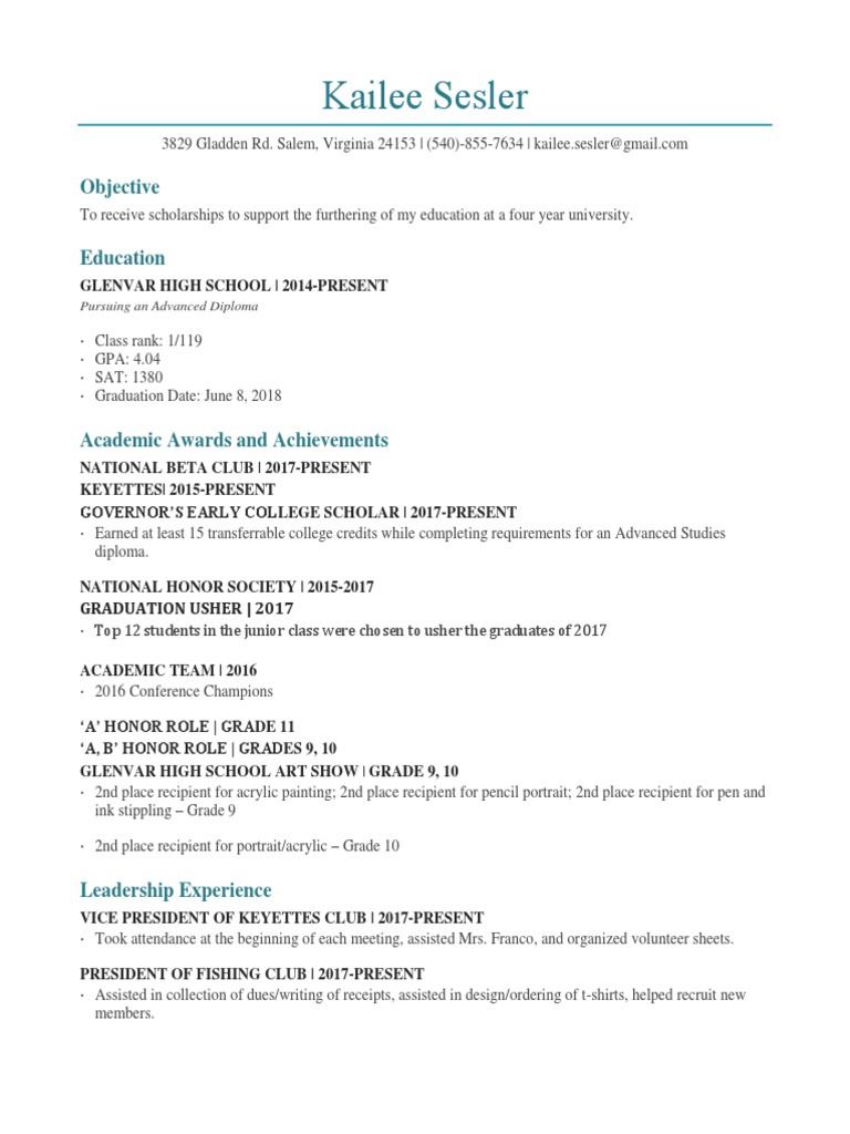 Academic Resume | PDF | Grading (Education) | Schools