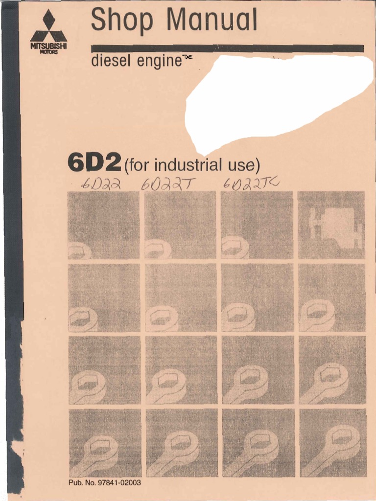 Mitsubishi 6D22 6D22T 6D22TC Engine Service Manual II | PDF | Piston ...