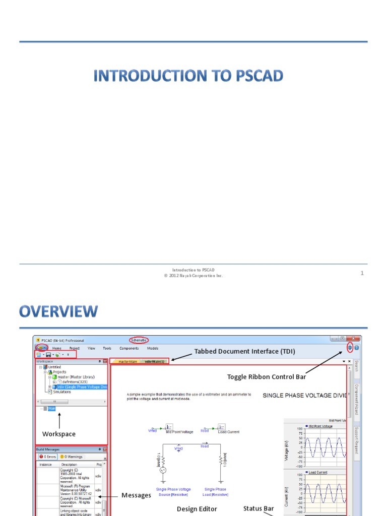 Introduction To PSCAD © 2012 Nayak Corporation Inc | PDF | Icon (Computing) | Graphical User ...