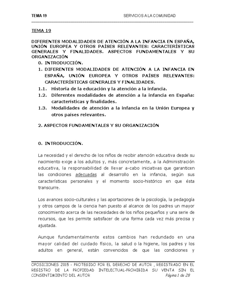 Tema 19 Servicios A La Comunidad | PDF | Jardín de infancia | Guardería