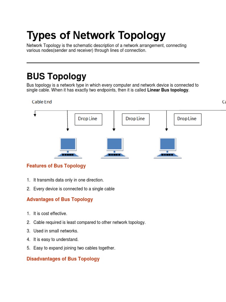 Types of Network Topology | PDF | Network Topology | Computer Network